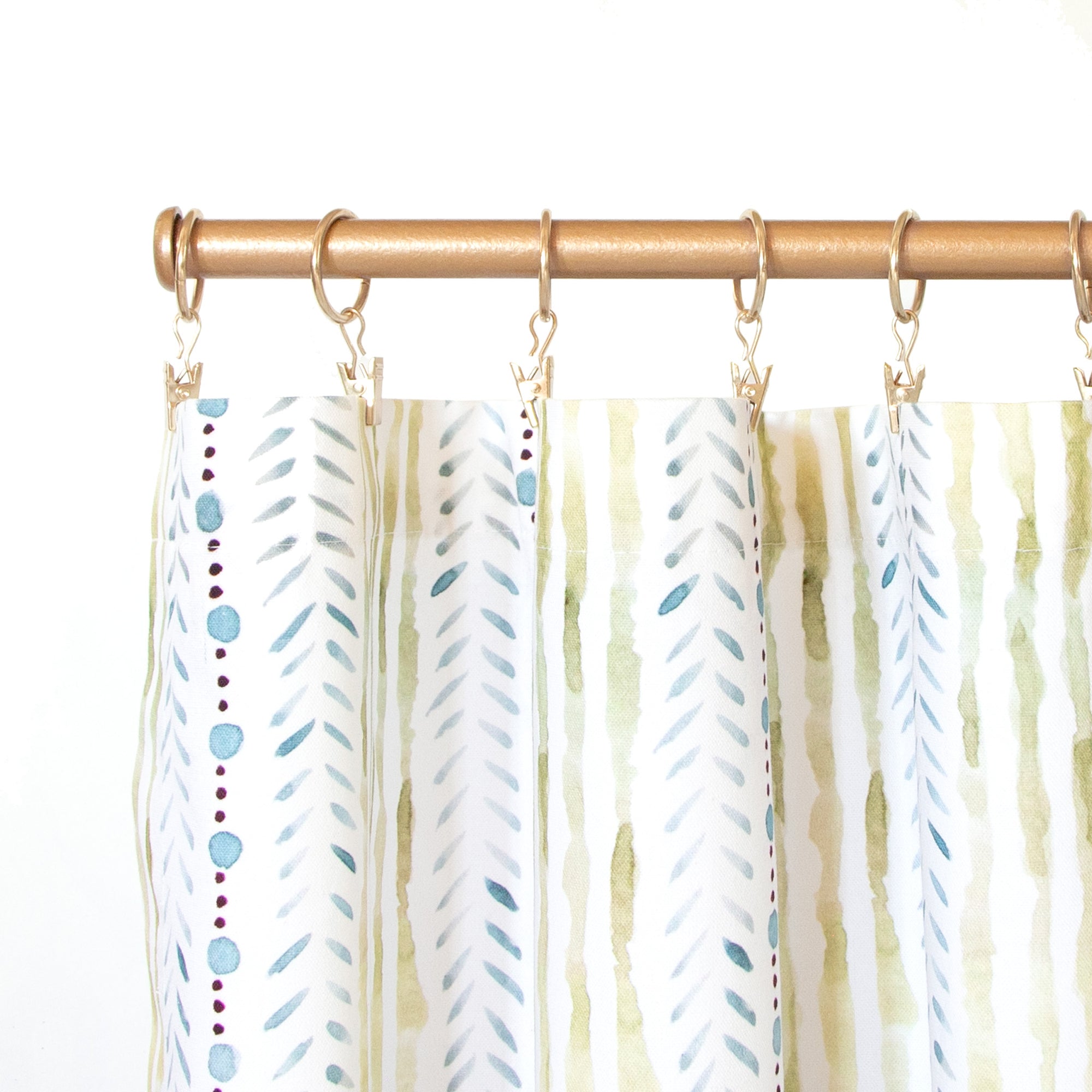 Blue & Green Cafe Curtain: Lee - Pepper Home