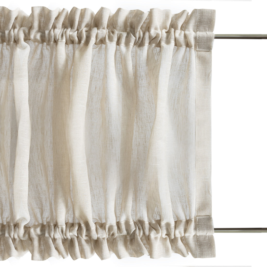 Floral Cafe Curtains: Lulie Eggshell | Pepper Home