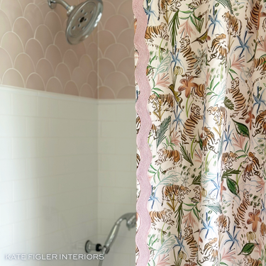 Custom Shower Curtains with Trim Options - Pepper Home