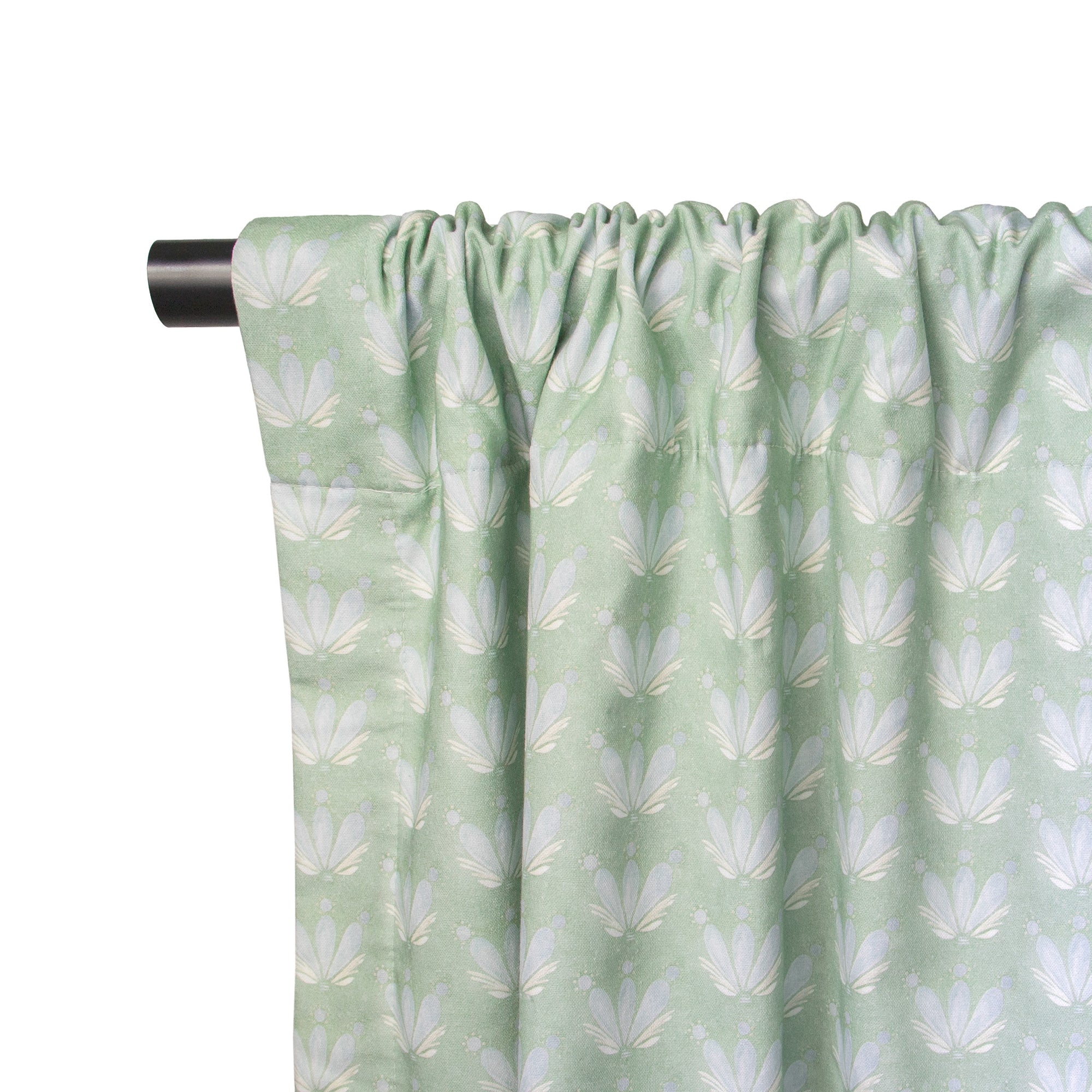 Custom Green Pattern Curtains | Pepper Home