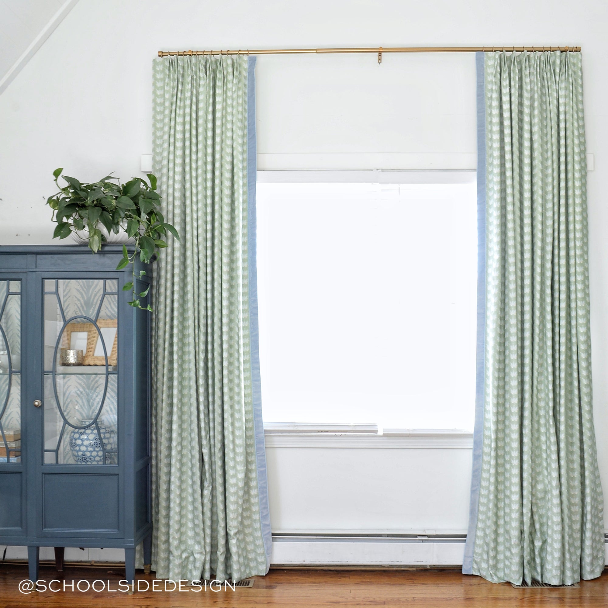 Blue Green Velvet Fabric | Pepper Home