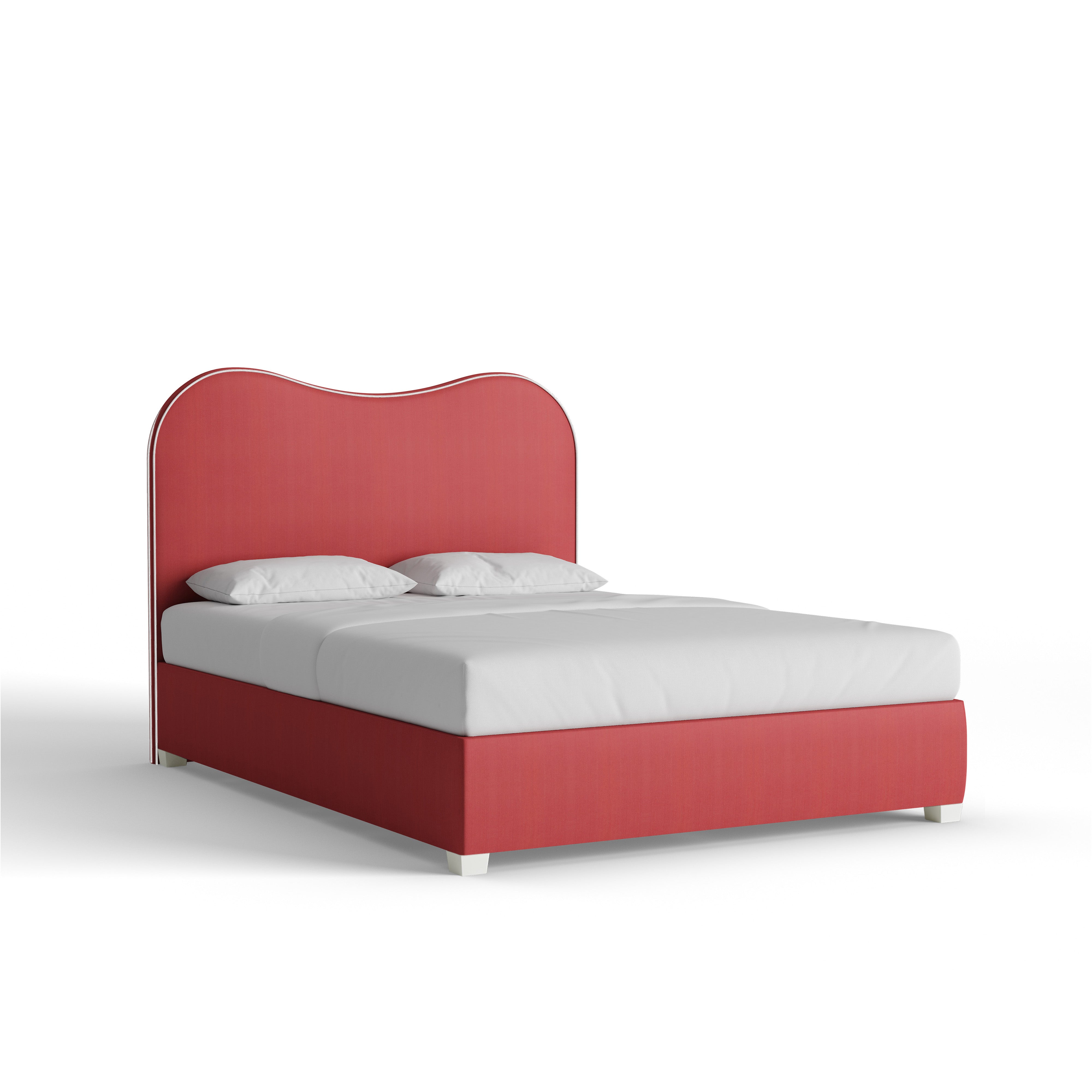 Red Velvet Custom Bed Frame: Cosmo Velvet | Pepper Home