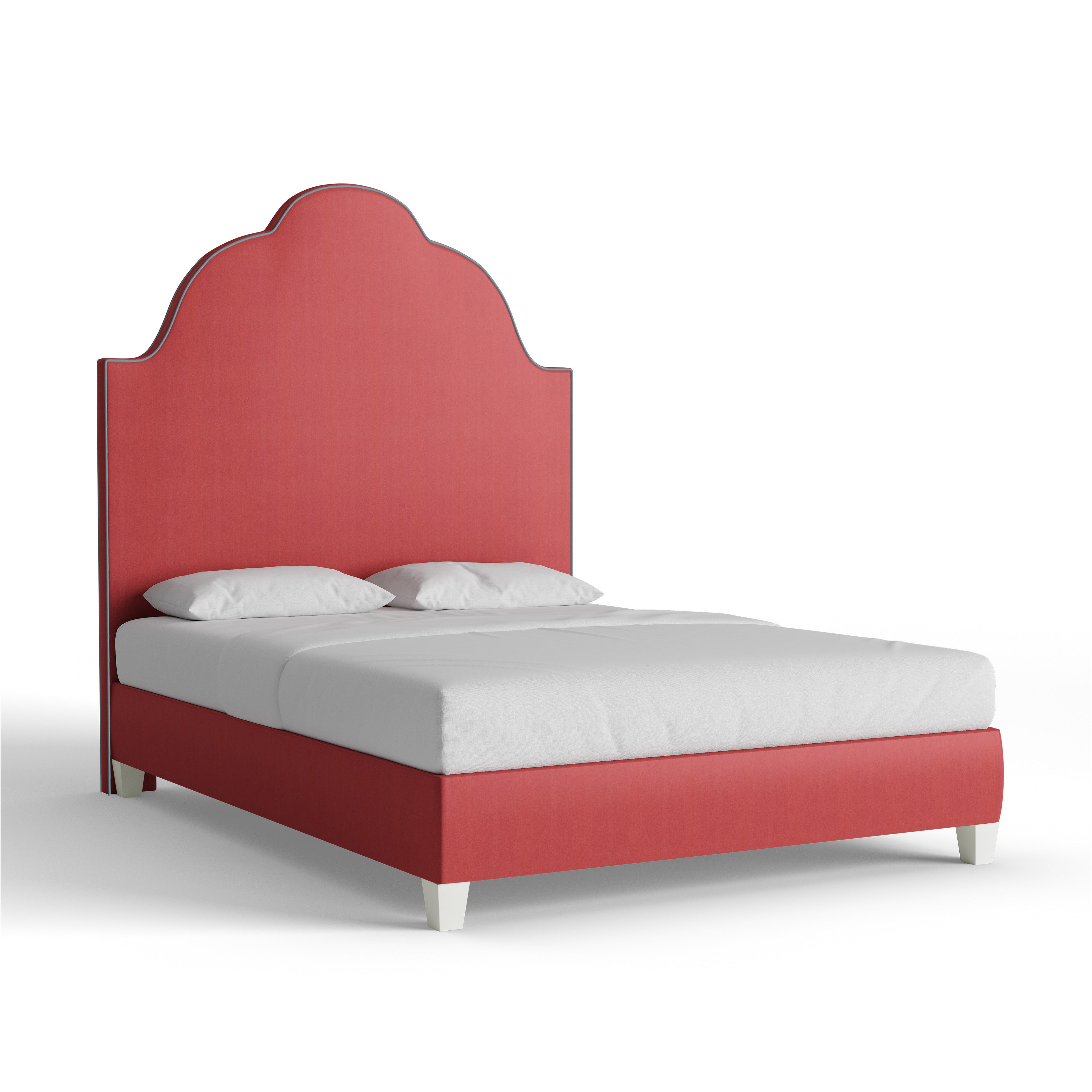 Red Velvet Custom Bed Frame: Cosmo Velvet | Pepper Home