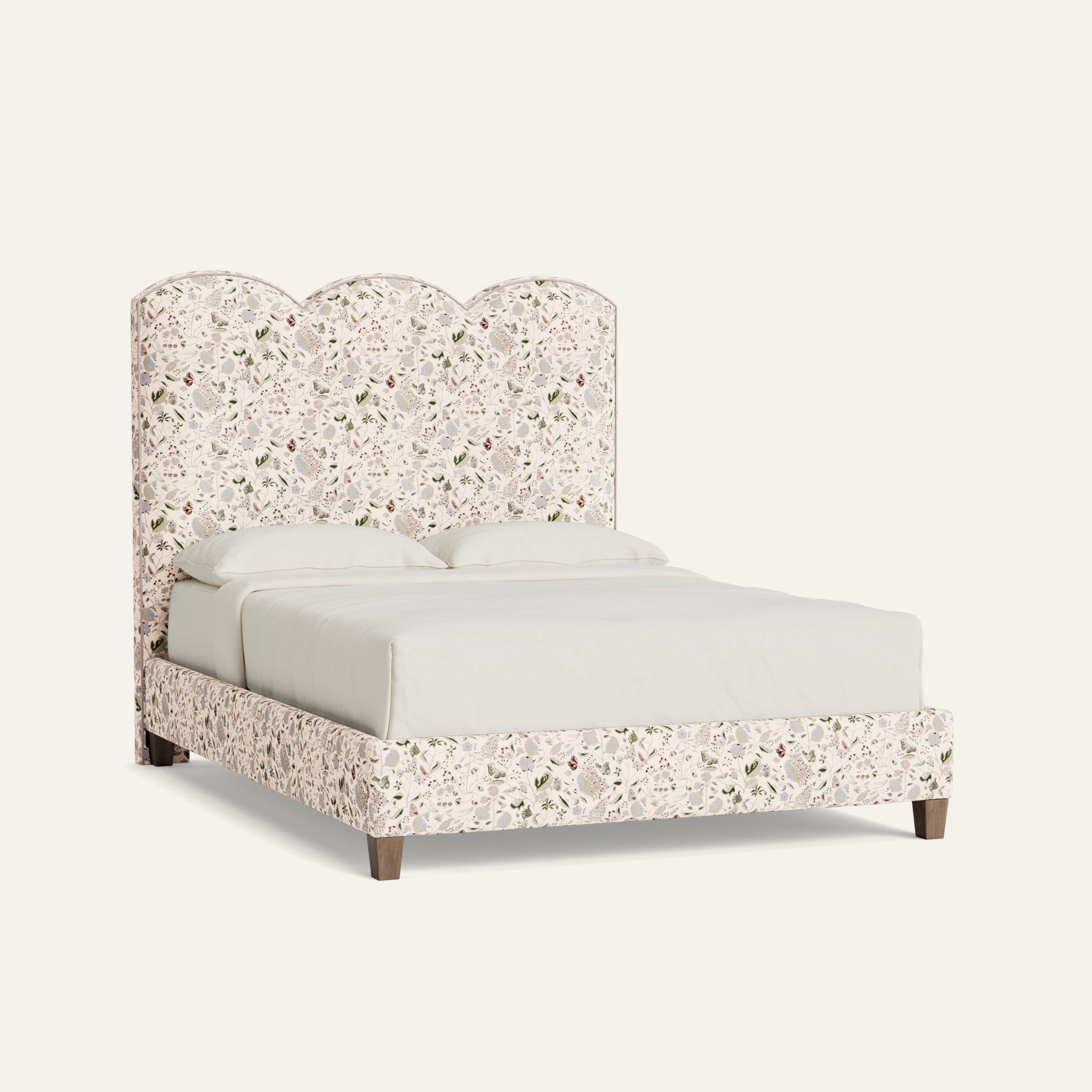 Floral Linen Custom Bed Frame: Gemma Rose | Pepper Home