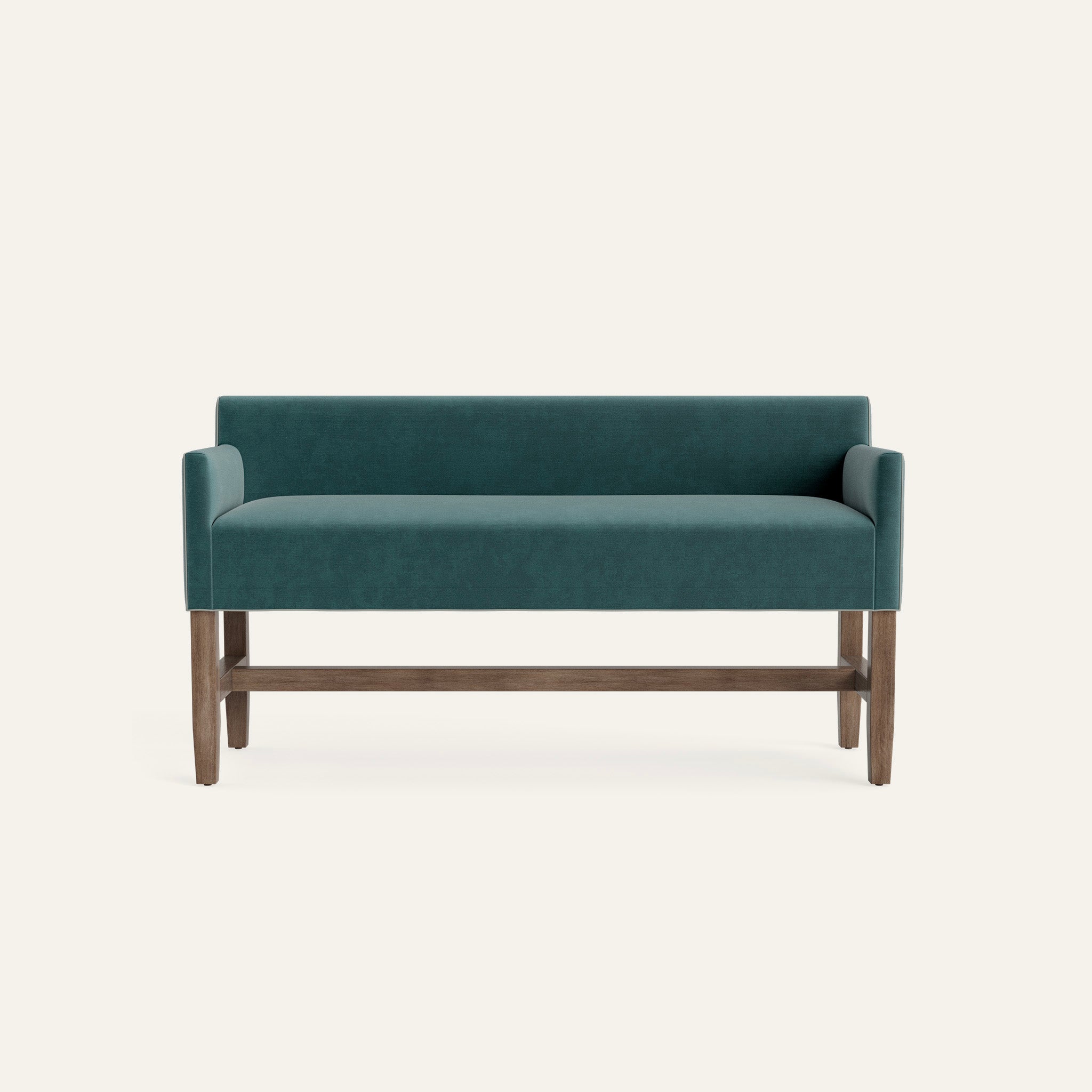 Teal Velvet Bench Seat: Blaire in Peacock Velvet | Pepper Home