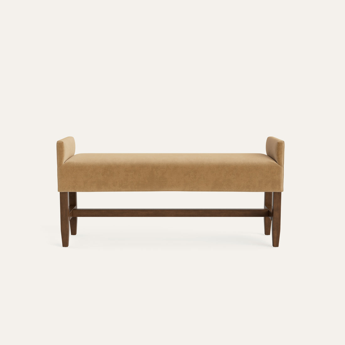 Brown Velvet Custom Bench: Camel Velvet | Pepper Home