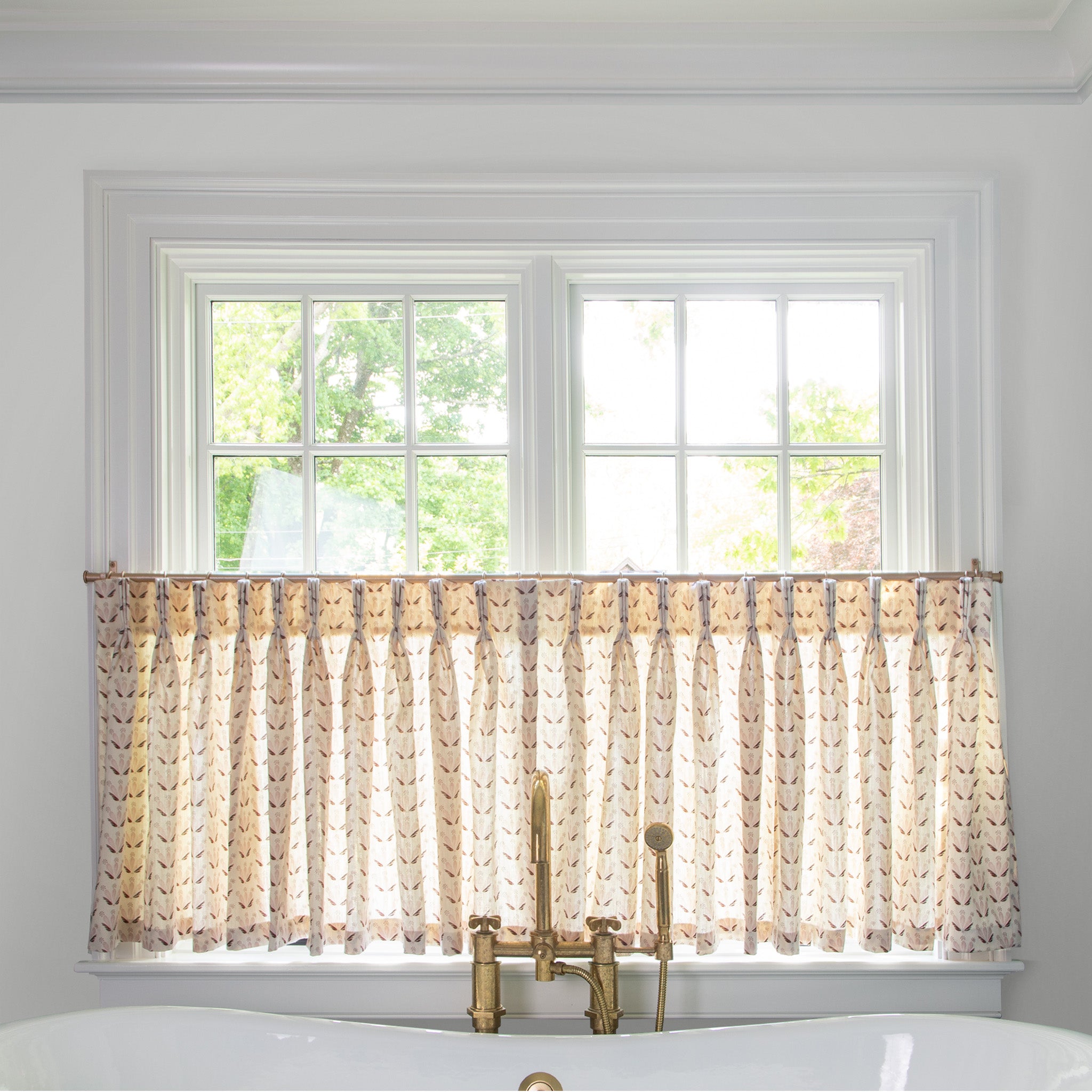 Cafe Curtain: Serena Pink - Pepper Home