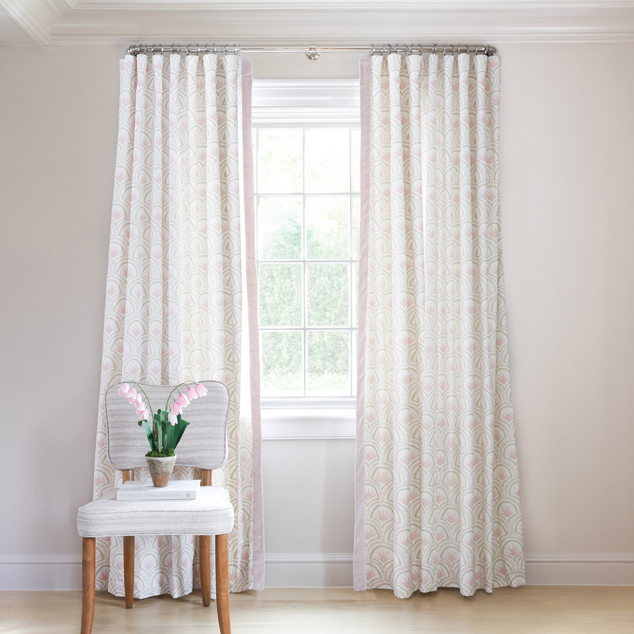 Custom Rose Curtains With Trim Options | Pepper Home
