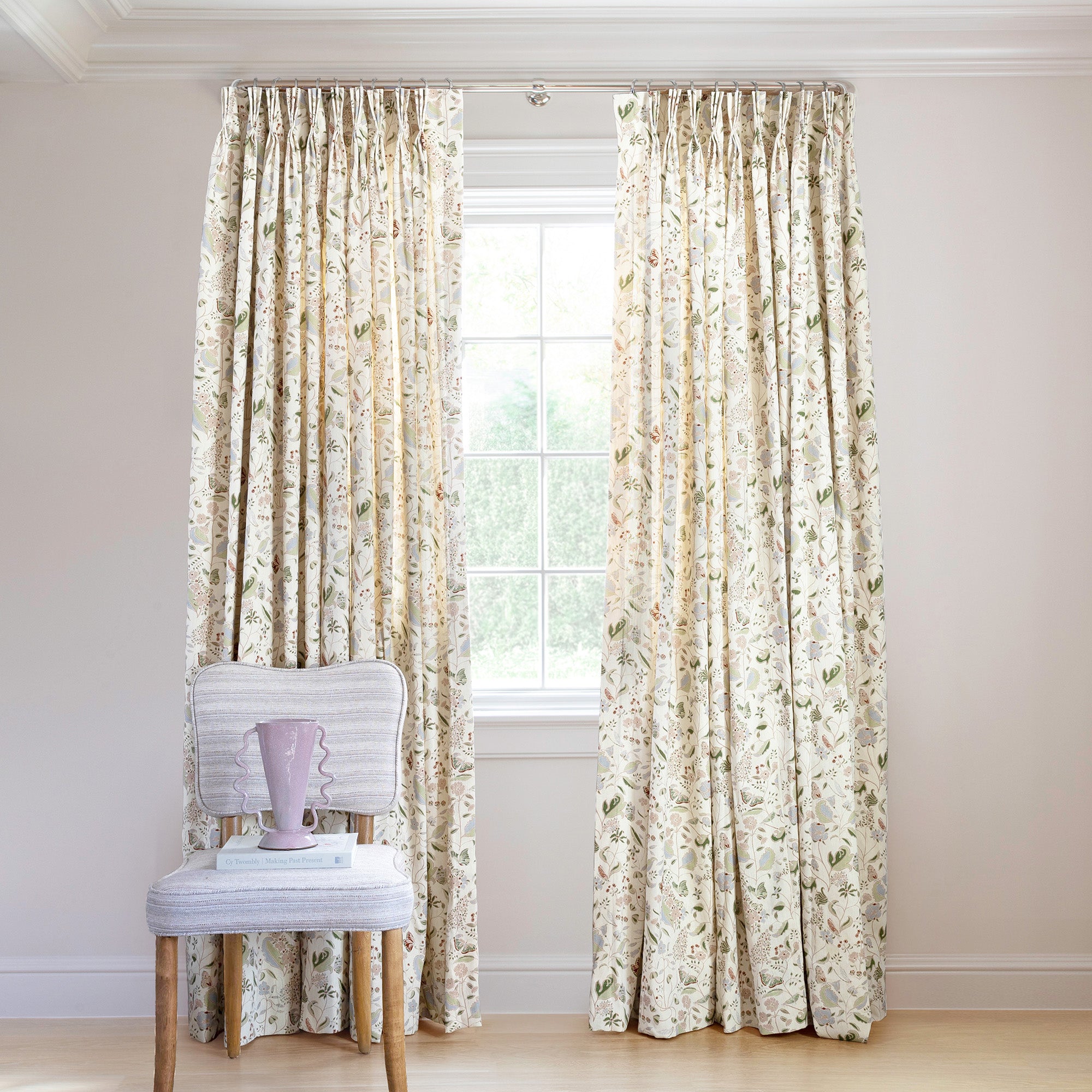 Pink Floral Linen Curtains: Gemma Rose | Pepper Home