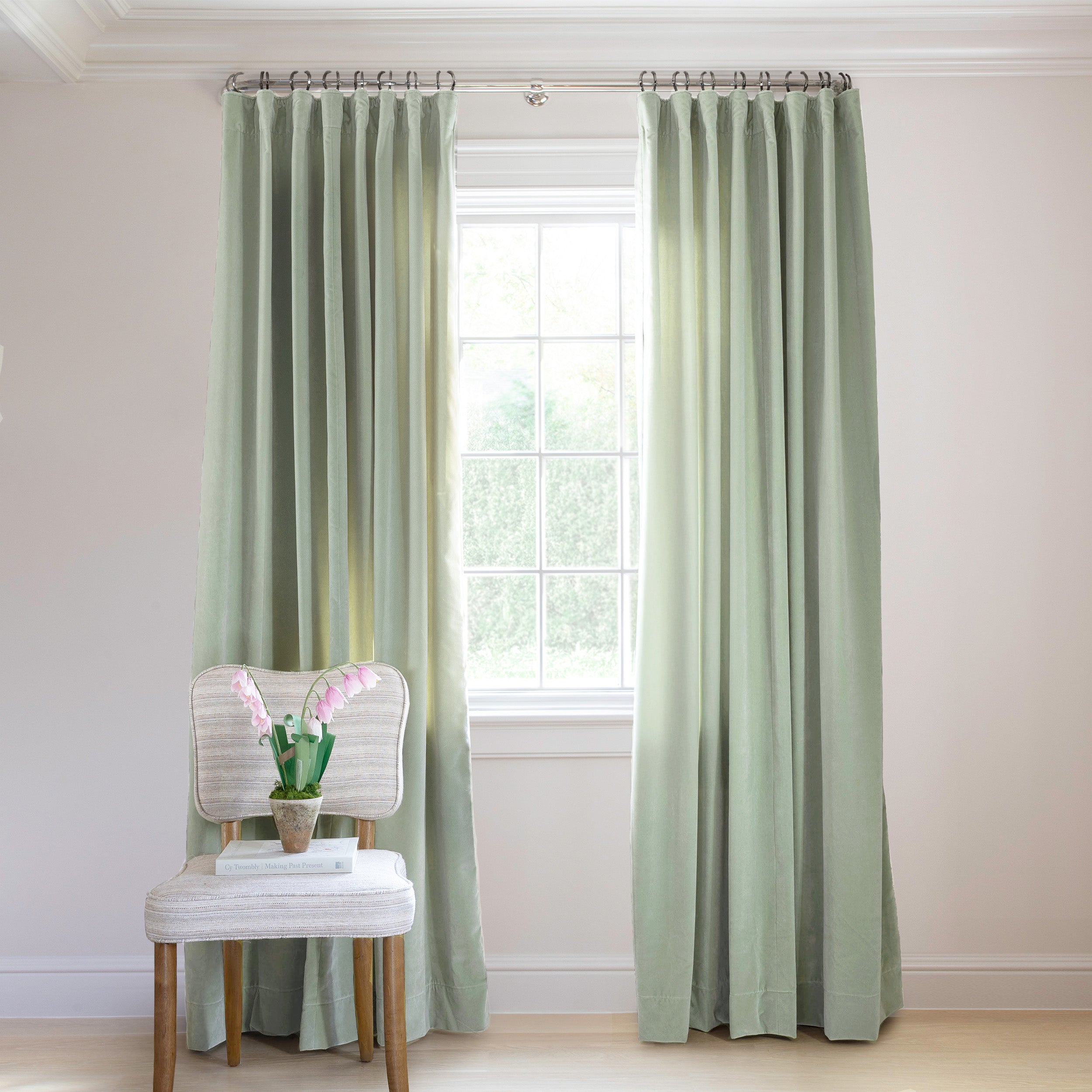 Solid Green Velvet Curtains: Laurel | Pepper Home