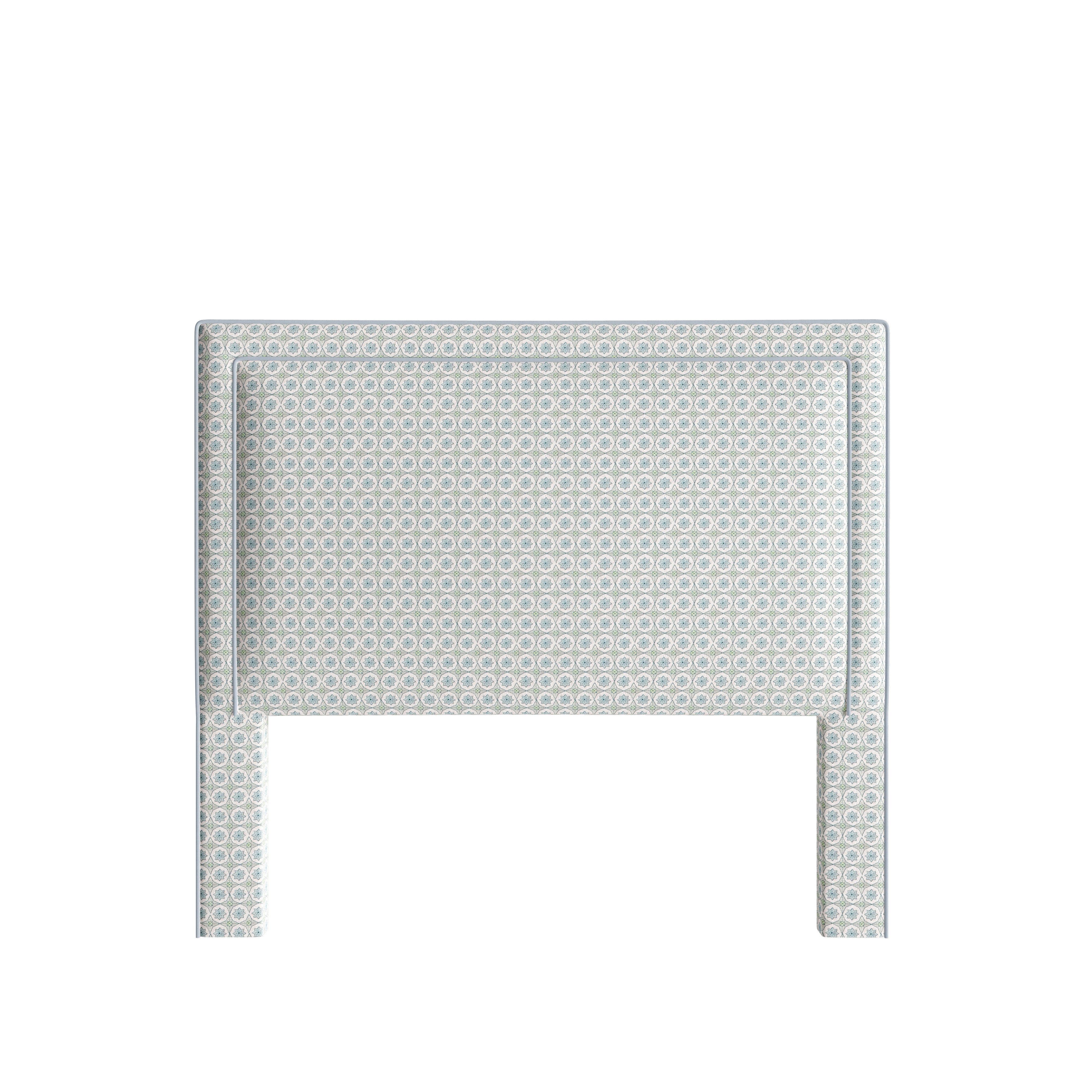 Blue Embroidered Custom Headboard: Hayes Sea Salt | Pepper Home