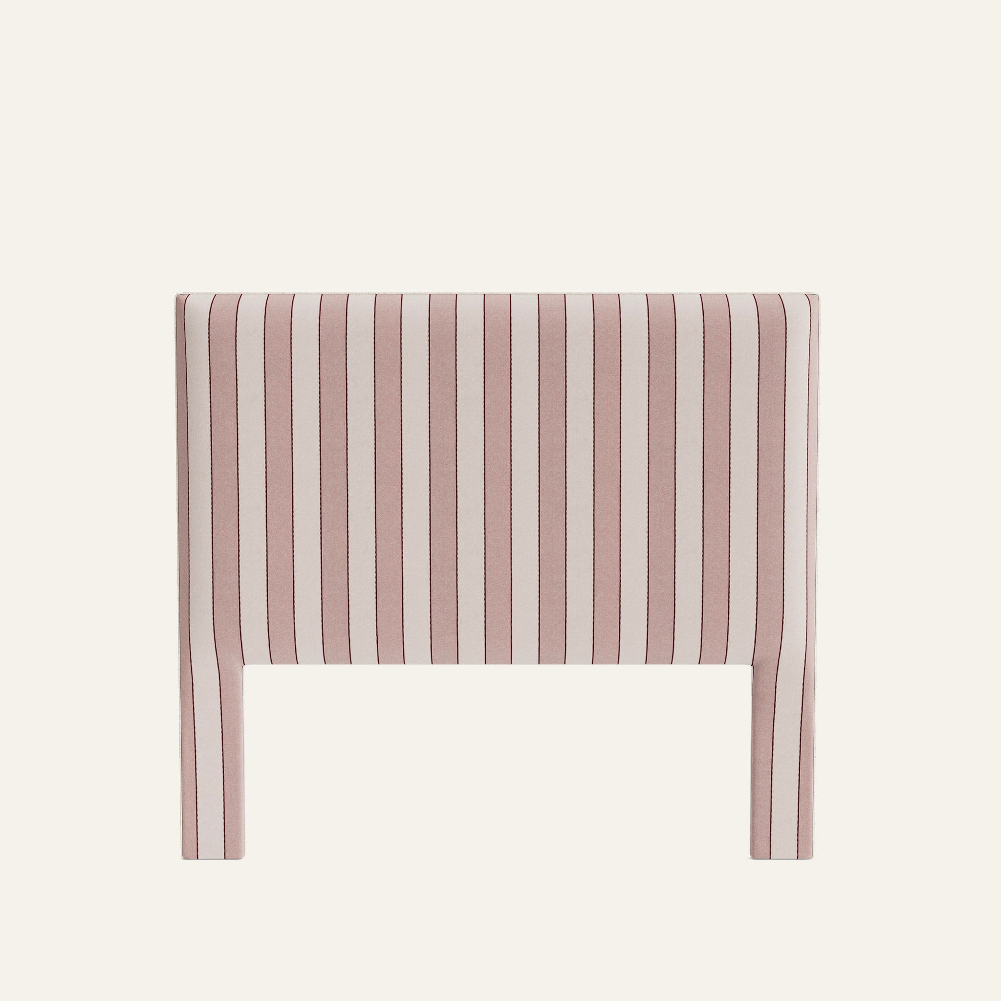 Pink Striped Linen Custom Headboard: Florence Rosewood | Pepper Home