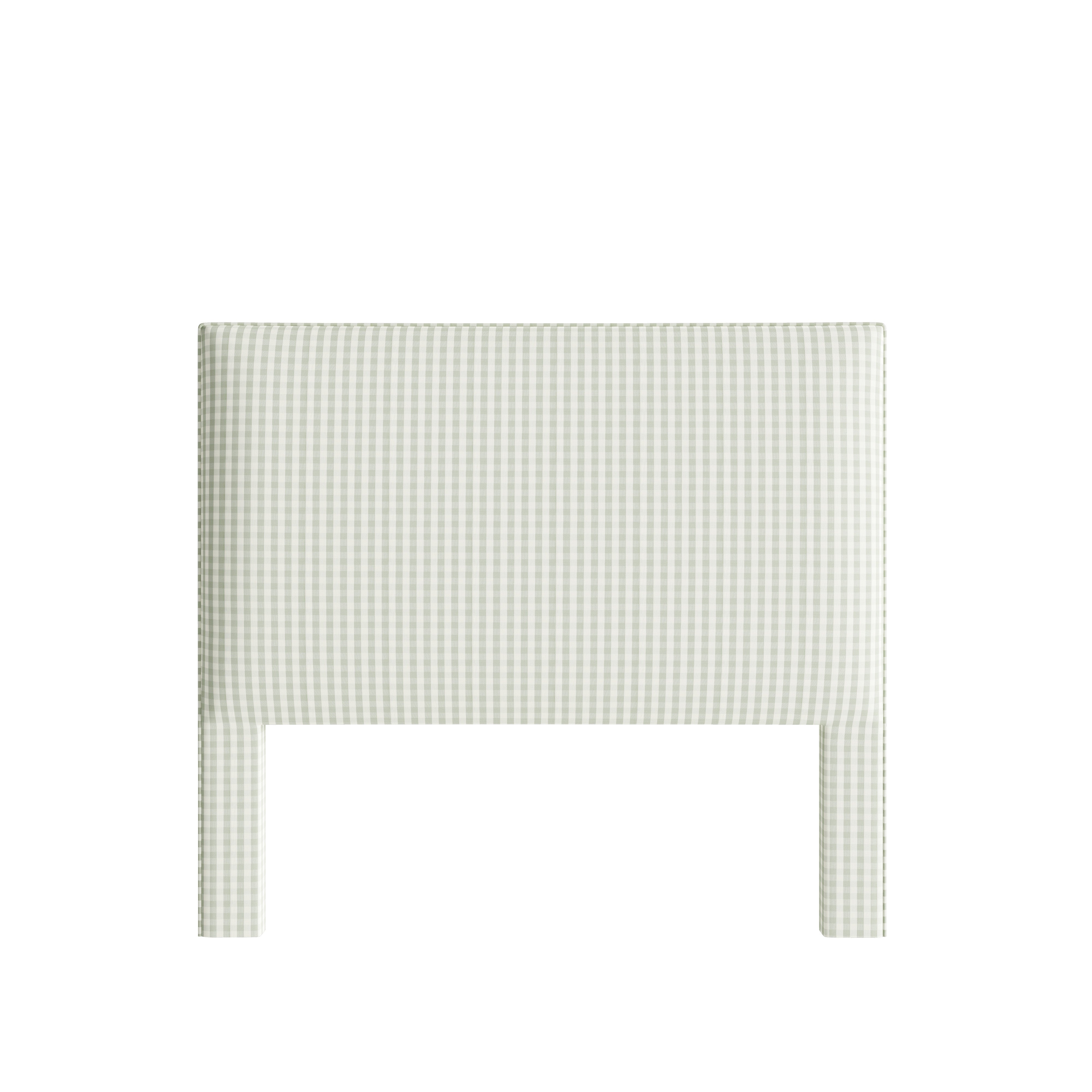Sage Green Gingham Custom Headboard: Millie Sage | Pepper Home