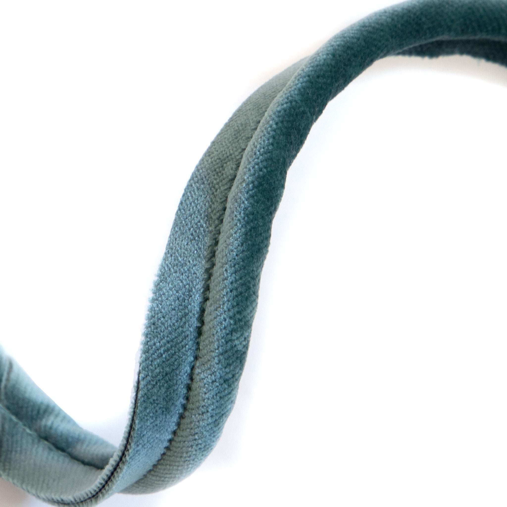 Teal Velvet Piping Sample | Pepper Home