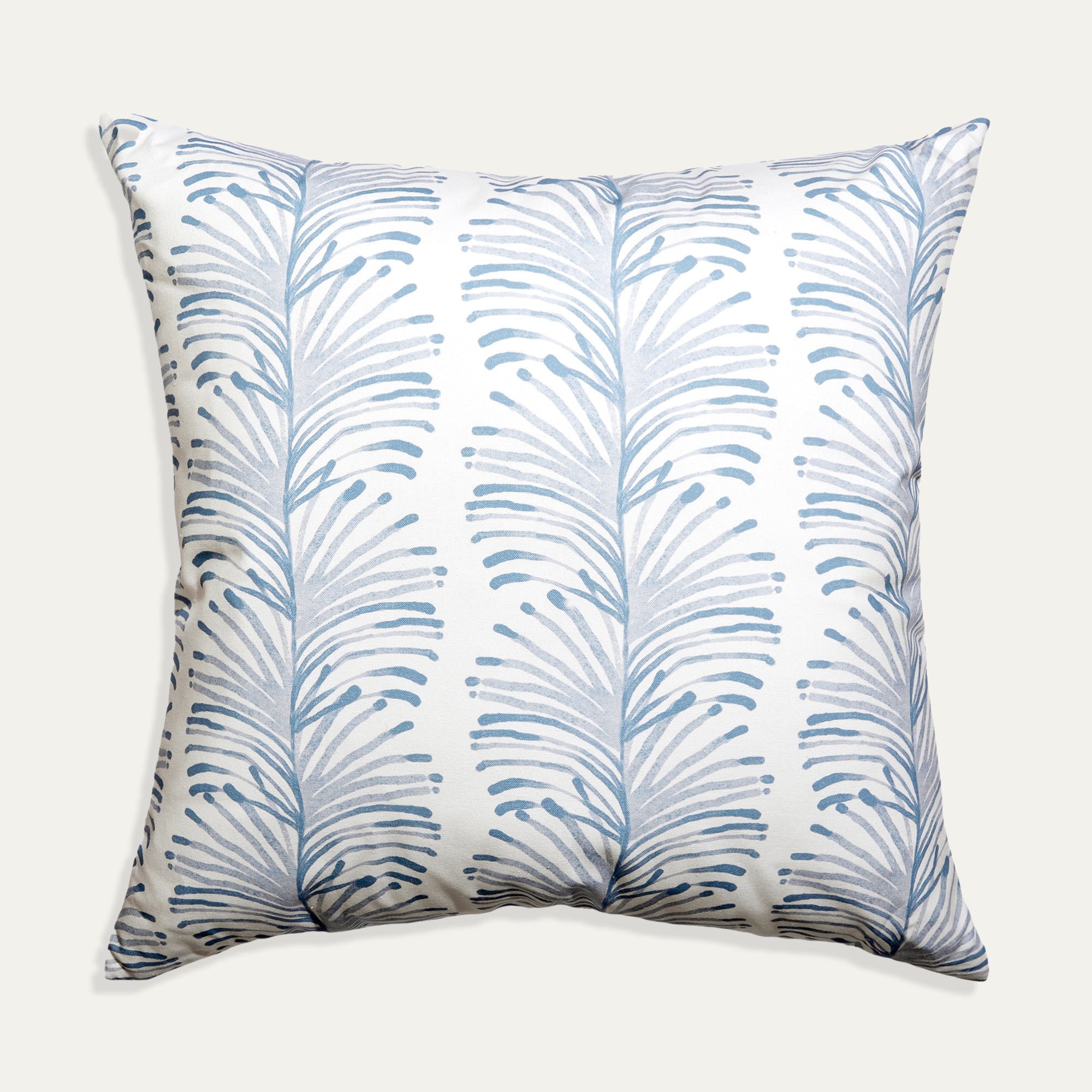 White and Blue Throw Pillows with Customizable Trim | Pepper Home