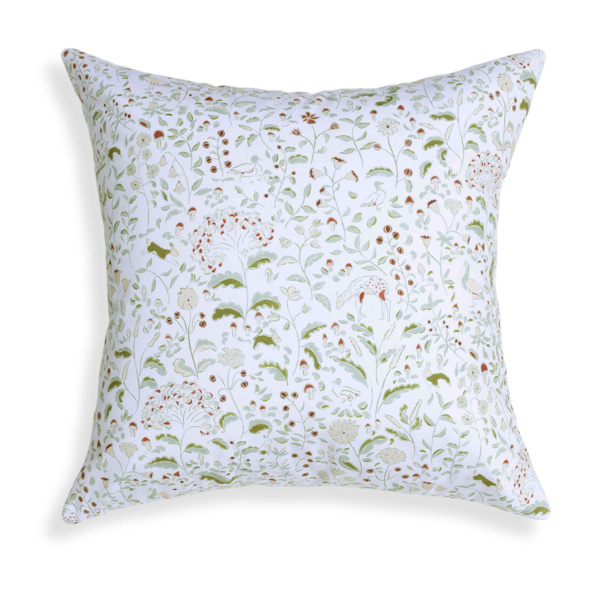 Floral Printed Cotton Pillows: Ruby Moss | Pepper Home