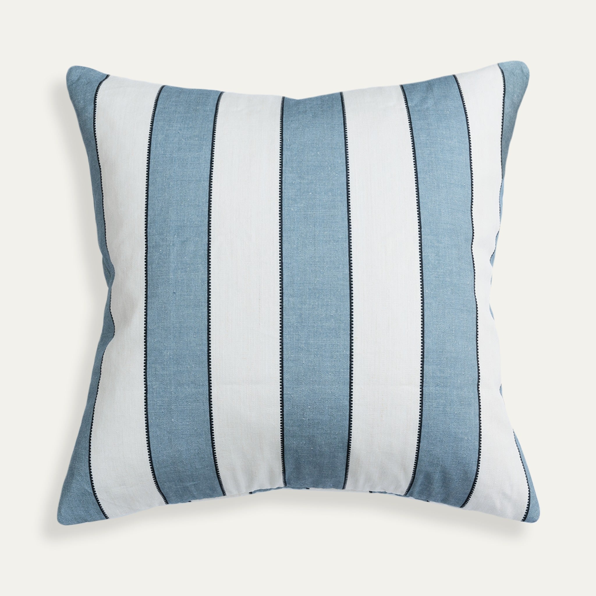 Blue Striped Throw Pillow: Florence Harbor | Pepper Home