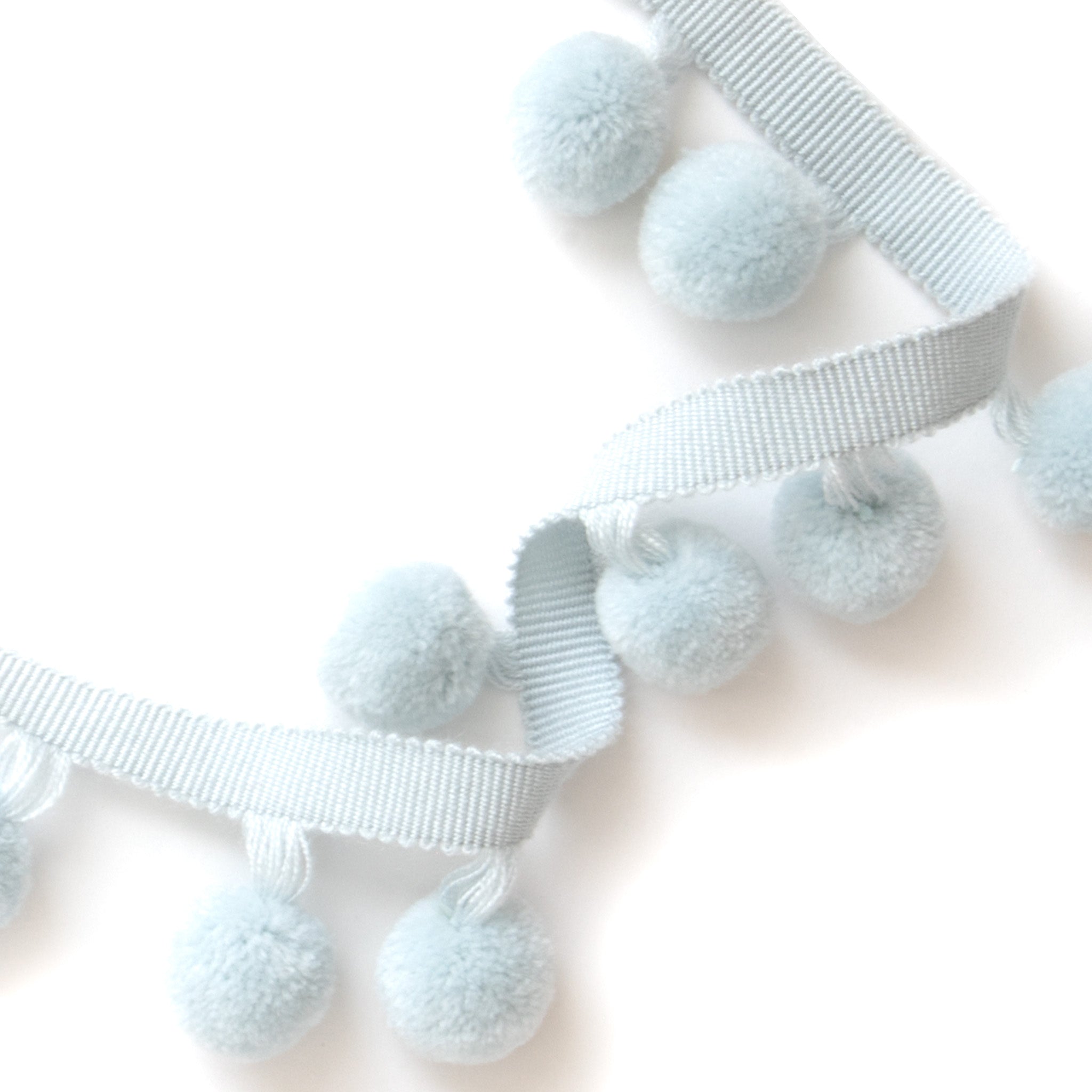 Powder Blue Pom Pom Trim | Pepper Home