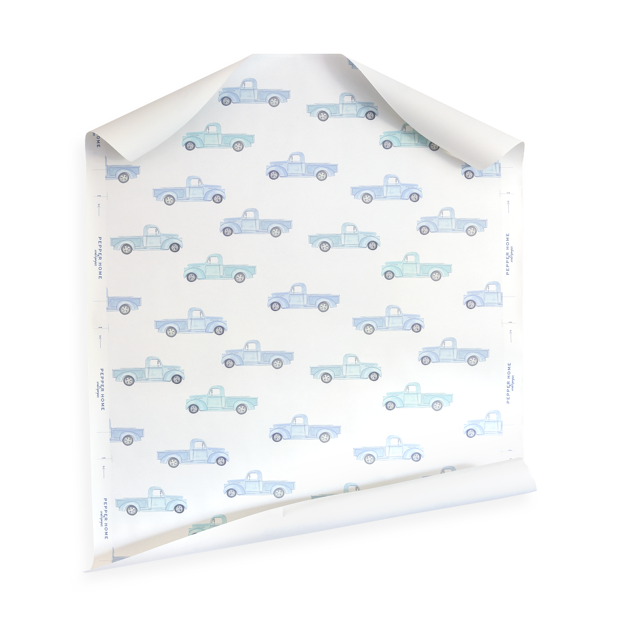 Blue Truck Wallpaper: Colby Powder | Pepper Home