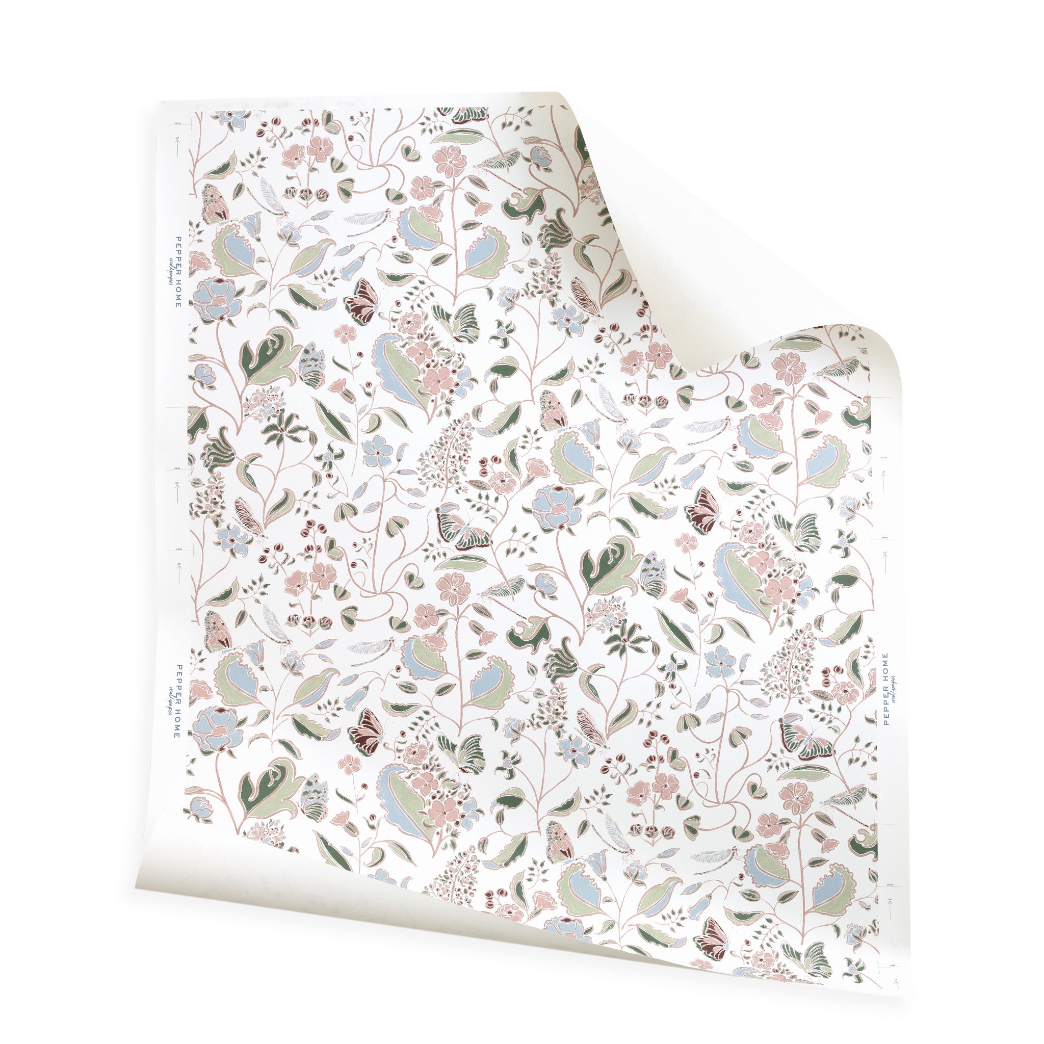 Floral Clay Coated Wallpaper: Gemma Rose | Pepper Home