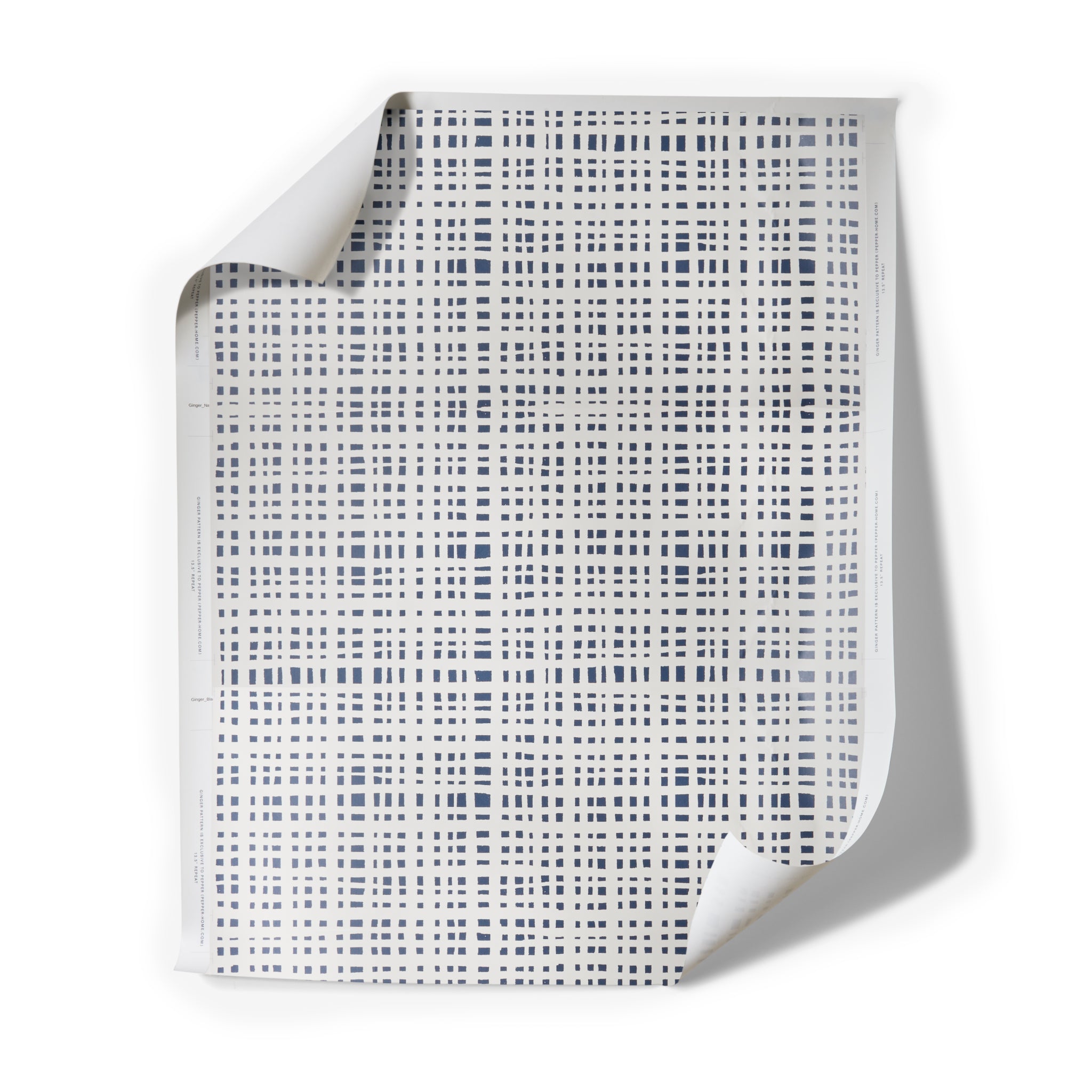 Clay Coated Navy Gingham Print Wallpaper | Pepper Home