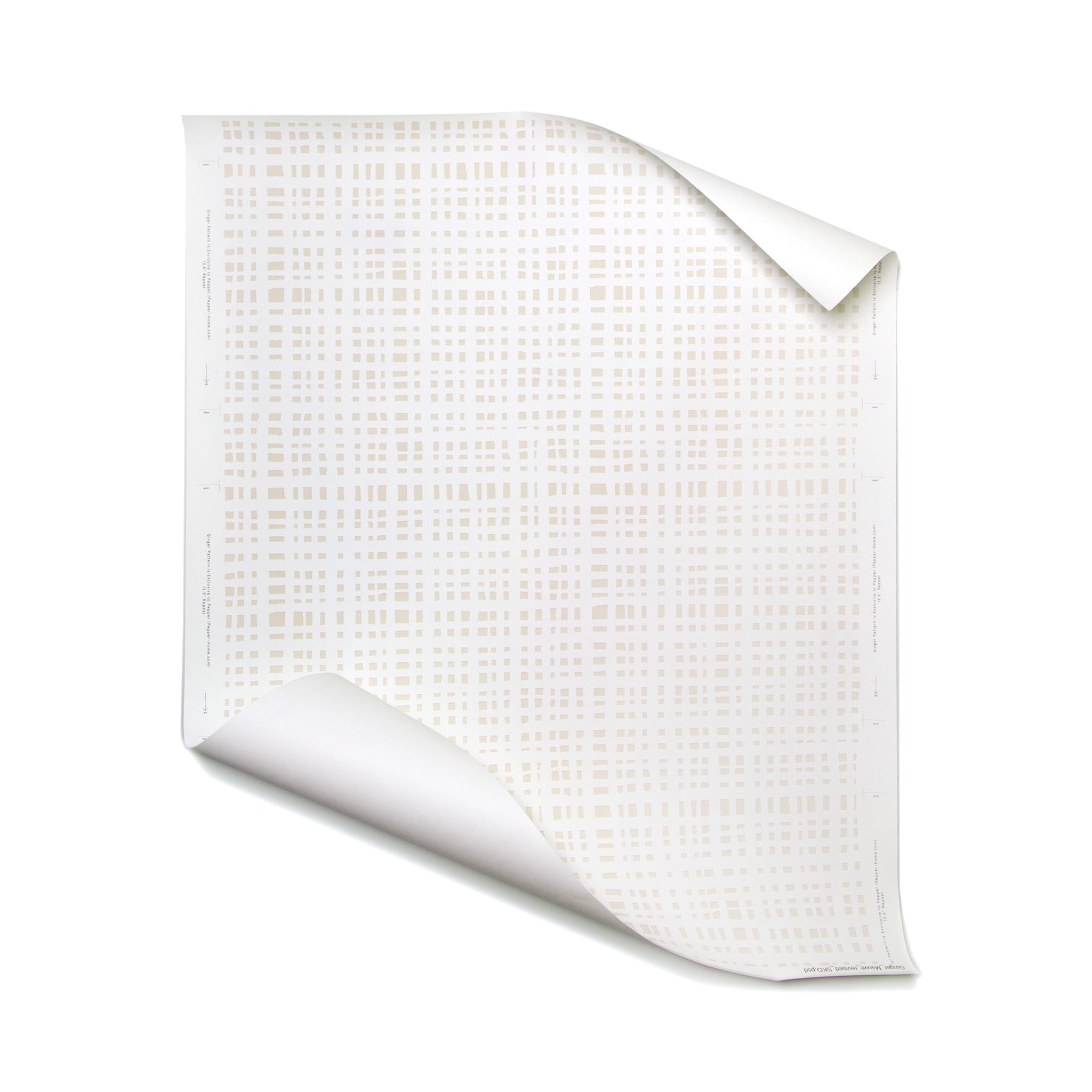 Ginger Sand Wallpaper - A Modern Gingham Twist | Pepper Home